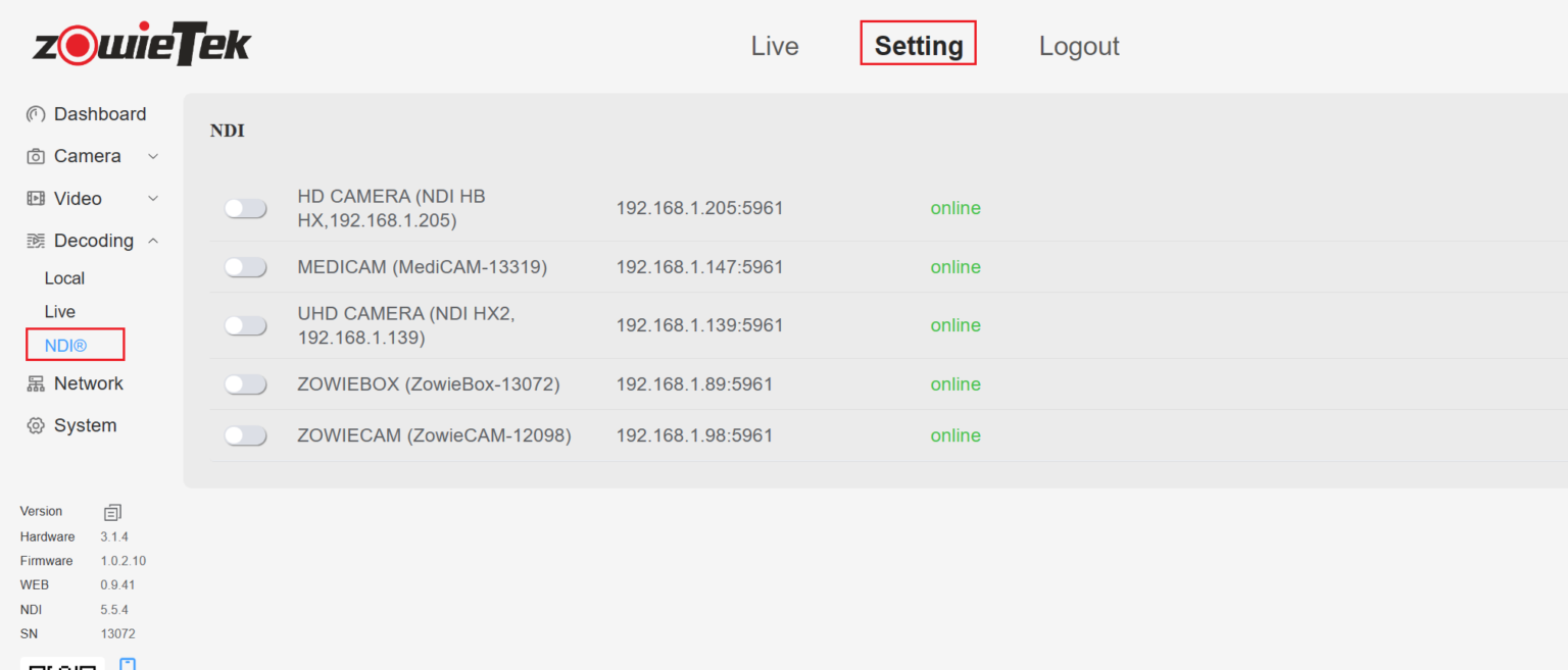 How to Decode NDI Source – Zowietek Electronics, Ltd.