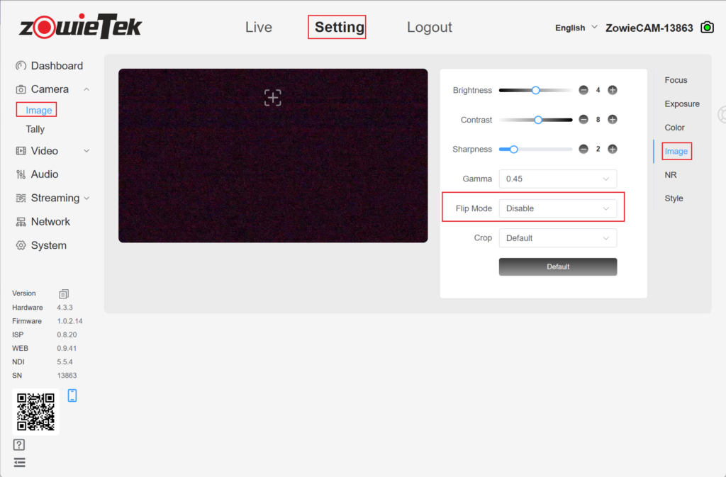 How to flip the output screen – Zowietek Electronics, Ltd.